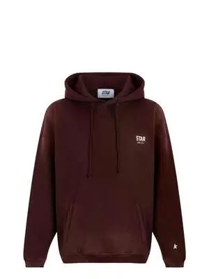 GOLDEN GOOSE Golden Goose Cotton Oversized Hooded Sweatshirt With Logo Detail Red