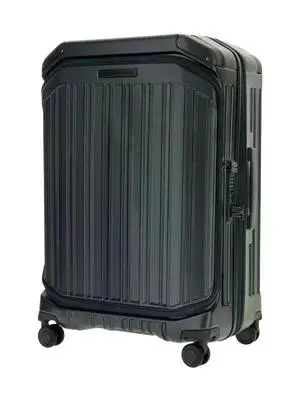 PIQUADRO Ridged Four-wheel Suitcase - Blue