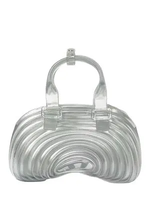 Melissa Gucci Small Perforated Gg Embossed Messenger Bag - Silver