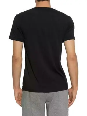 Emporio Armani Logo Print Pajama Set - Black