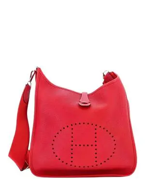 Hermès Hermès Evelyne Bag Gen III Clemence PM Crossbody Bag Red