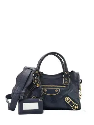 Balenciaga BALENCIAGA Metallic Edge Leather Mini Bag Blue