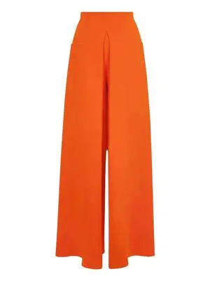 GEMY MAALOUF Front Slit Wide-leg Trousers - Orange