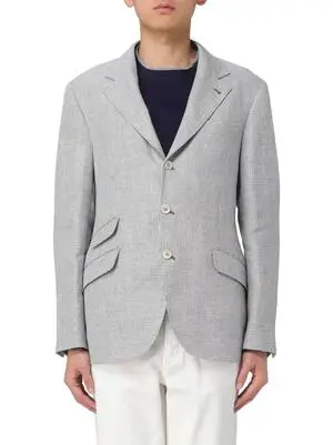 Brunello Cucinelli Check-pattern Tailored Jacket - Grey