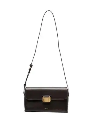 A.p.c. A.P.C. Small Simone Leather Shoulder Bag Brown