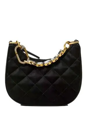 TWINSET Mini Quilted Crystal-embellished Shoulder Bag - Black