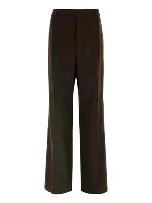 SAINT LAURENT Saint Laurent Pressed Crease Flannel Trousers