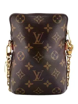 LOUIS VUITTON Monogram Canvas Utility Phone Sleeve Bag - Brown