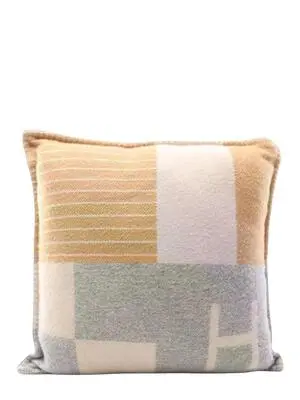 Hermès Avalon H Motif Wool Cashmere Blend Cushion - Neutrals