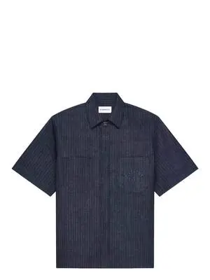 Givenchy Shirt In Herringbone Denim - Blue