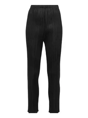 Issey Miyake Plissé-effect Trousers - Black