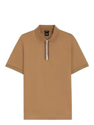 Hugo Boss Sleeve Polo Shirt - Brown