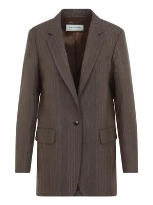 Dries Van Noten Striped Long Sleeve Blazer - No
