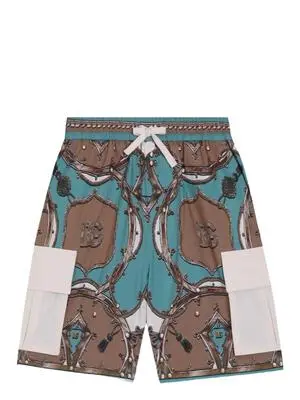 Dolce & Gabbana Baroque Print Cargo Shorts - Multicolor