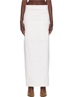Issey Miyake Issey Miyake Stretch Jersey Maxi Skirt White