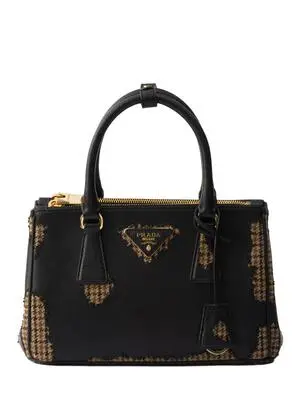 PRADA Prada Galleria Small Nappa Leather And Wool Bag