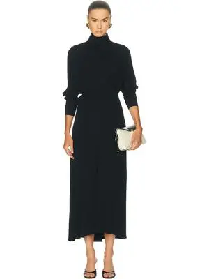 TOTEME Slouch Waist Scarf Dress - Black