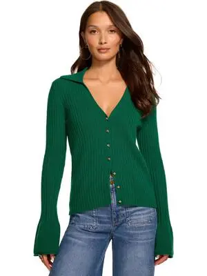Ramy Brook Ramy Brook Cathy Cashmere Cardigan Sweater Deep Emerald