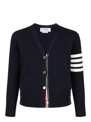 THOM BROWNE Thom Browne V-Neck Cardigan With Signature Stripes