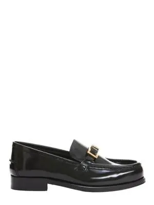 SERGIO ROSSI Round-toe Logo Loafers - Black