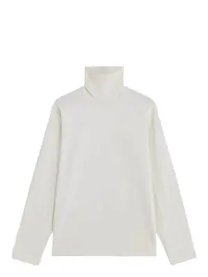 Phoebe Philo Relaxed Long Sleeve Cotton Jersey Top - Cream