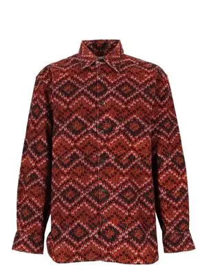 DRIES VAN NOTEN Dries Van Noten Knit-Pattern Corduroy Shirt