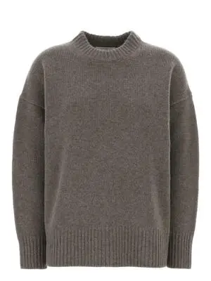 Co Ribbed Knit Oversized Pullover Sweater - Grey