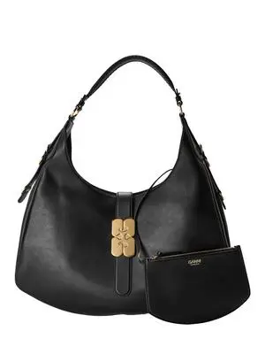 GANNI Ganni Large Shoulder Bag With Gold Tone Clasp