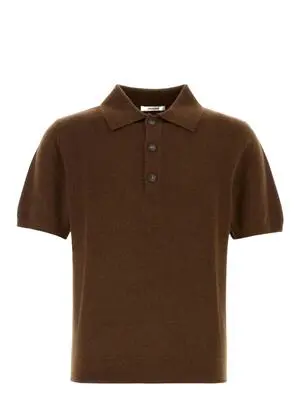 ENTIRE STUDIOS Short-sleeve Knitted Polo Shirt - Brown
