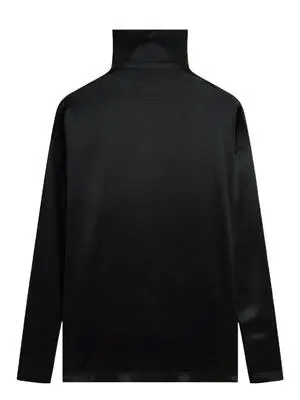 Phoebe Philo Tie-neck Top In Stretch Silk Satin - Black