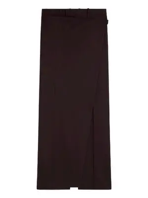 Phoebe Philo Wool Apron Trousers - Chocolate-colored