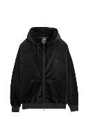 Y3 Velvet Zip Hoodie - Black