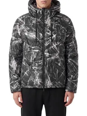 Moose Knuckles Quilted Puffer Jacket With Hood - Grey