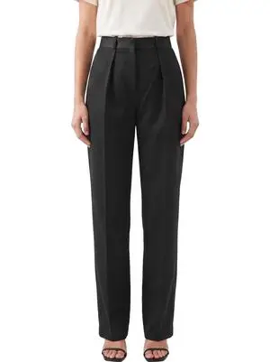Elisabetta Franchi Tailored Pleated Trousers - Black