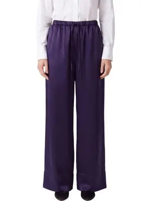 Liviana Conti Wide Leg Drawstring Pants - Blue