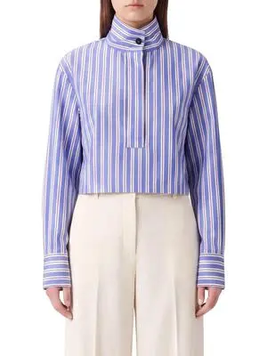 LIVIANA CONTI Liviana Conti Striped Cropped Shirt