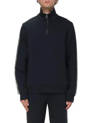 Paul Smith Sweatshirt With Striped Sleeves - Black