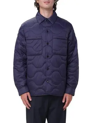 Paul Smith Abstract Print Organic Cotton Shirt With French Collar - Navy