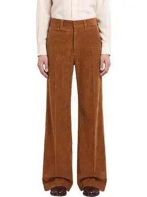 Polo Ralph Lauren Corduroy Wide-Leg Trousers Brown