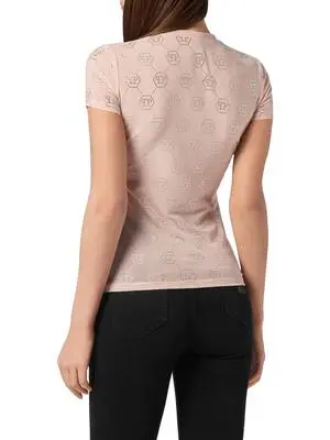 Philipp Plein Embellished T-shirt - Pink