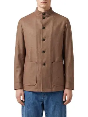 Tagliatore Stand Collar Jacket - Mud
