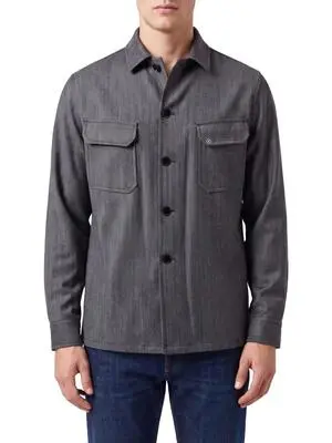 Tagliatore Textured Shirt Jacket - Black