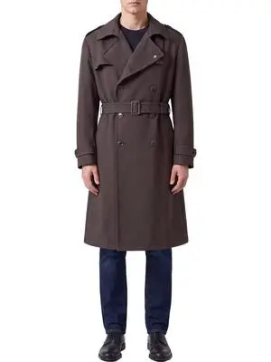 Tagliatore Double-breasted Trench Coat - Dark