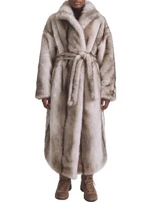 THE FRANKIE SHOP Fur Coat - Grey