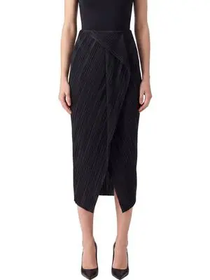 Calvin Klein High-waisted Midi Pencil Skirt - Black