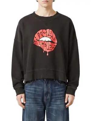 HTC LOS ANGELES HTC Los Angeles Relaxed Fit Graphic Print Cotton Sweatshirt