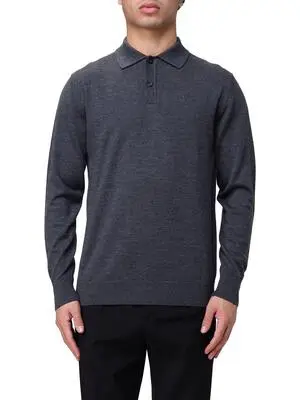 DIANA STUDIO Long-sleeved Knit Cotton Polo With Ribbed Collar - Brown