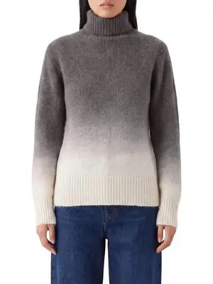 KANGRA Kangra Ombre Turtleneck Sweater Brown