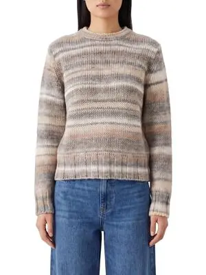 KANGRA Striped Knit Sweater - Beige