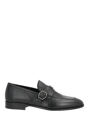 Roberto Cavalli Pebbled Leather Loafers - Black